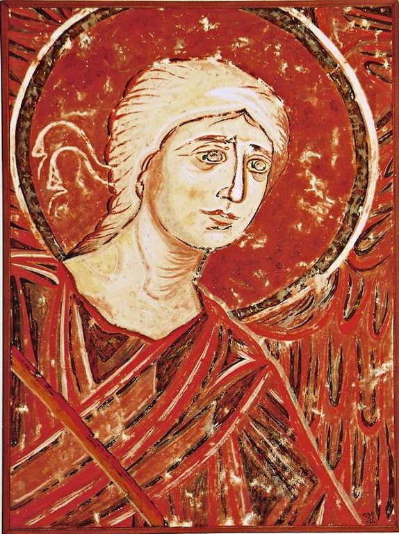 Manastir Mileseva, Strasni sud, detalj- Andjeo, kopija freske