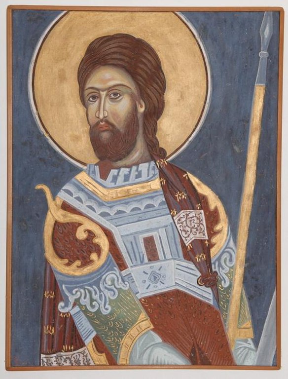 Resava, Sveti ratnik Nikita, detalj, kopija freske