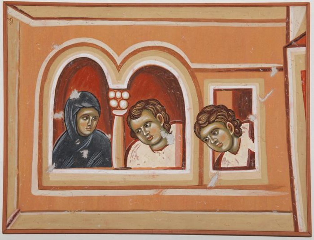 Staro Nagoricino, Likovi svedoka na prozorima,kopija freske