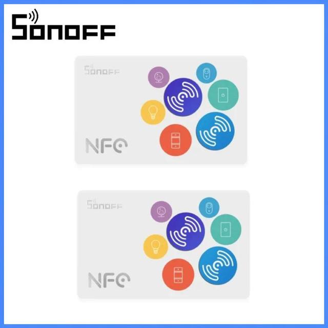 SONOFF NFC Tag smart-home kartica sa 2 programabilna taga (samolepljivi, 18mm), može im se dodeliti uloga aktivacije neke predefinisane scene putem prislanjanja mobilnog telefona (NFC komunikacija)