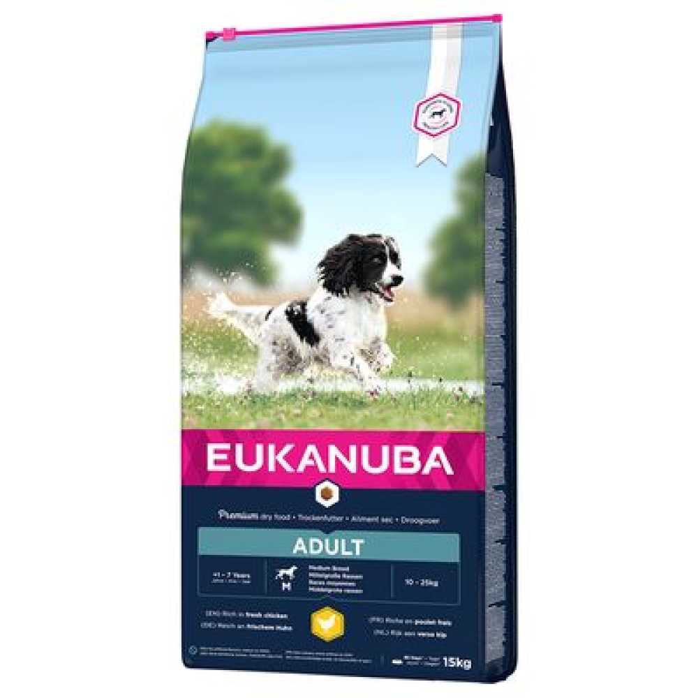 Eukanuba hrana za pse Adult Medium Breed Chicken 18kg