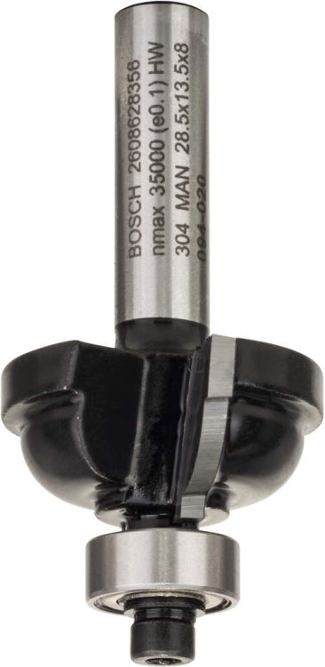 Bosch profilno glodalo F 8 mm, R1 6,3 mm, D 28,5 mm, L 13,2 mm, G 54 mm - 2608628356