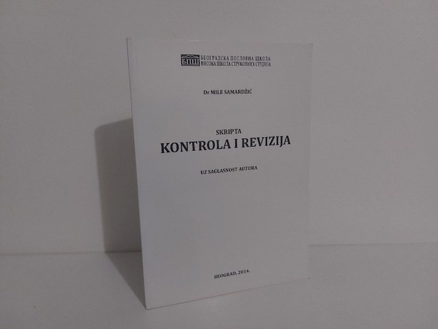 Kontrola i revizija skripta - Dr Mile Samardžić