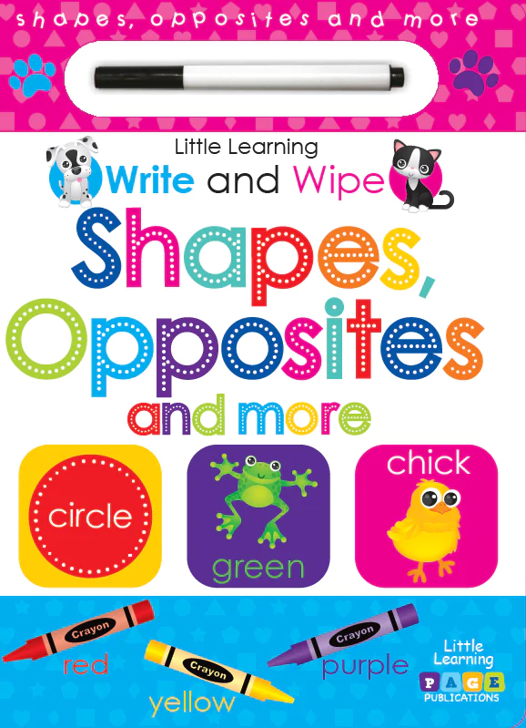 Write And Wipe: Shapes, Opposites And More