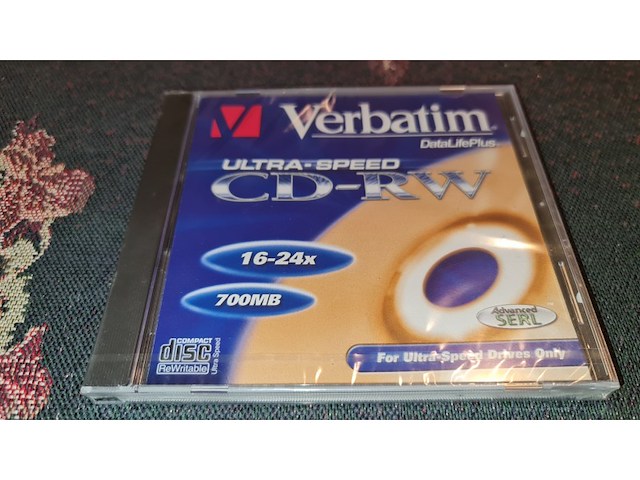 Verbatim CD-RW 16-24x 700MB , U CELOFANU