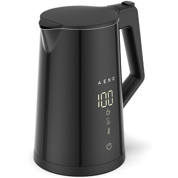 AENO Electric Kettle EK7S Smart: 1850-2200W, 1.7L, Strix, Double-walls, Temperature Control, Keep warm Function, Control via Wi-Fi, LED-dis