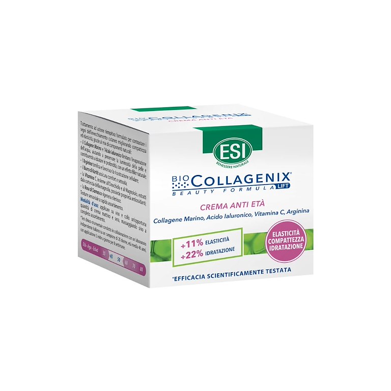 ESI Biocollagenix Lift Krema za Lice za Učvršćivanje Kože ANTI-AGE 50 mL; sa Morskim Kolagenom, Hijaluronskom Kiselinom, Argininom i Vitaminom C