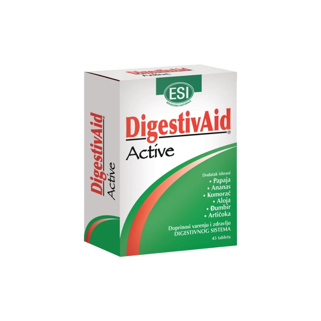 ESI DigestivAid® Active 45 Tableta; za Olakšano Varenje