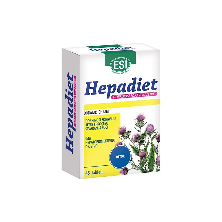 ESI Hepadiet Detox 45 Tableta; Doprinosi Zdravlju Jetre