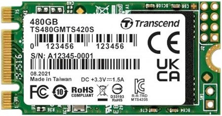 TRANSCEND 480GB M.2 2242 PCIe Gen3x4 TS480GMTS420S