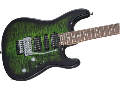 Charvel Mj San Dimas Style 1 Transparent Green Burst HSH FR PF QM