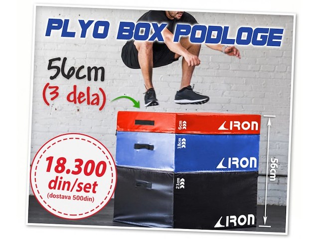 Plio box/ Plyo box podloge set 56cm / 3 dela