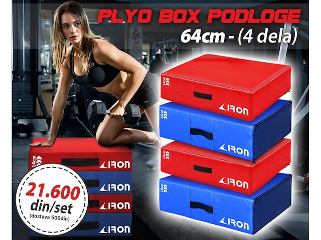 Plio box/ Plyo box podloge set 64cm / 4 dela