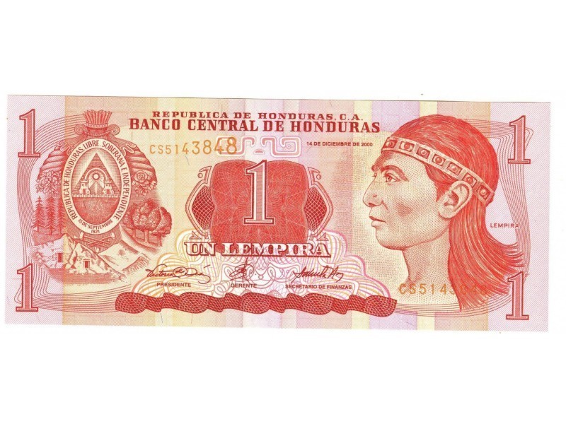 Honduras 1 lempira 2000 UNC