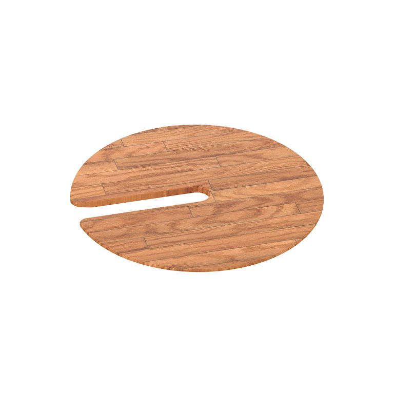 SE Unica system+ – Podnožje stuba za sto, sa izrezom, braon hrast