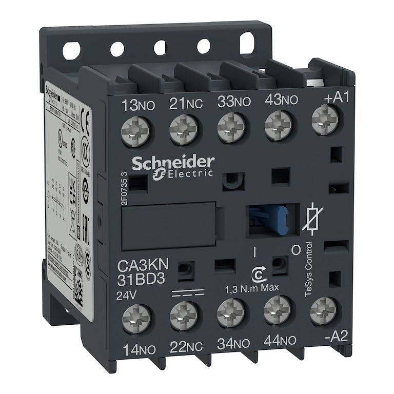 SE control relay, TeSys K, 4P(3NO+1NC), 690V, 24V DC coil,screw terminal