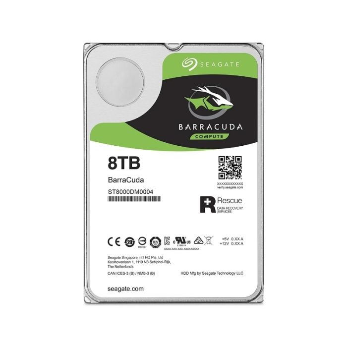 8TB 3.5" SATA III 256MB 5.400rpm ST8000DM004 Barracuda Guardian HDD