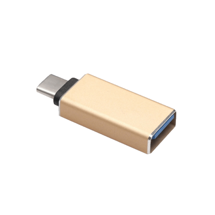 FAST ASIA USB adapter USB C - USB A m/ž (Zlatni), USB 3.1 gen1 - do 5Gbps, USB-C, USB-A, Adapter bez kabla