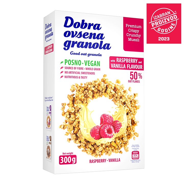 DOBRA OVSENA GRANOLA malina i vanila