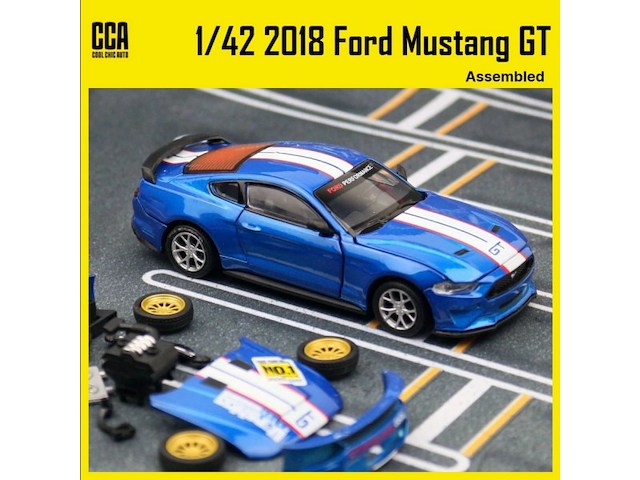 1:42 Ford Mustang GT, na sklapanje, plavi