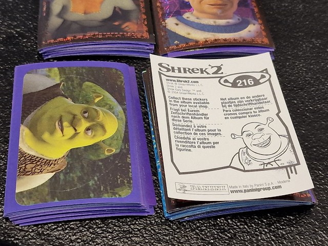 Sličice Shrek 2 Panini 2004 na komad