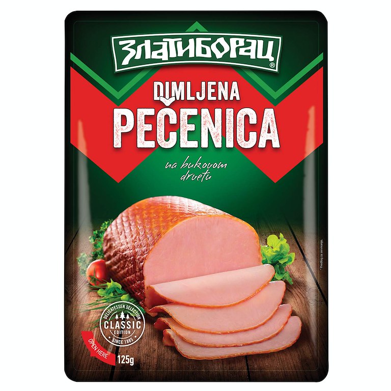 Zlatiborac pečenica dimljena slajs 125g