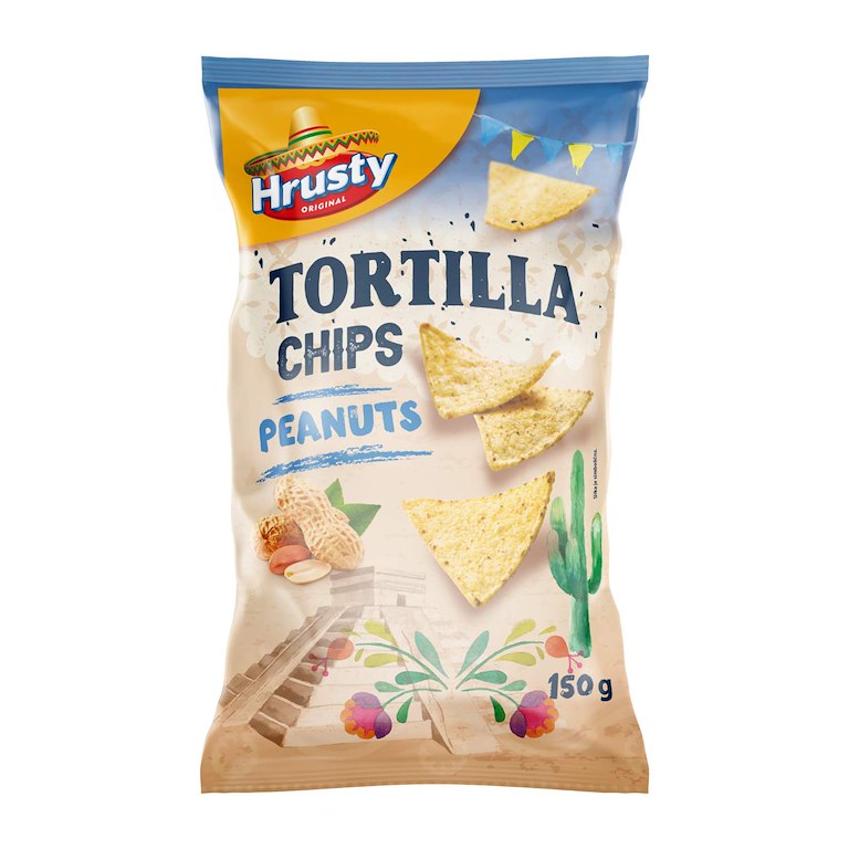 Hrusty tortilja čips kikiriki 150g