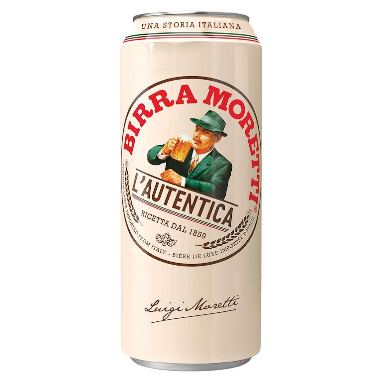 Birra Moretti pivo limenka 0.5l