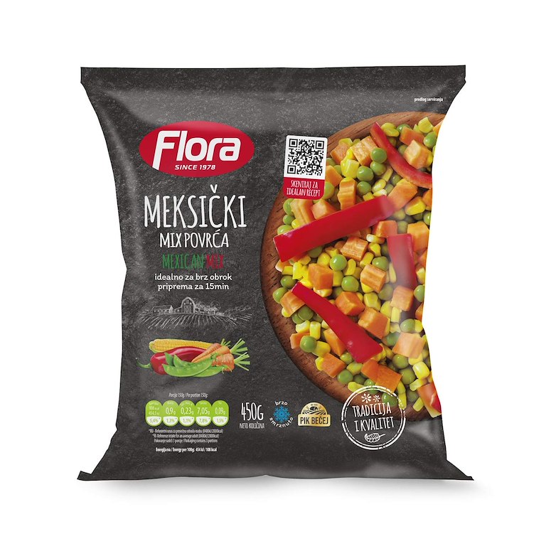 Flora mešano povrće meksički miks 450g