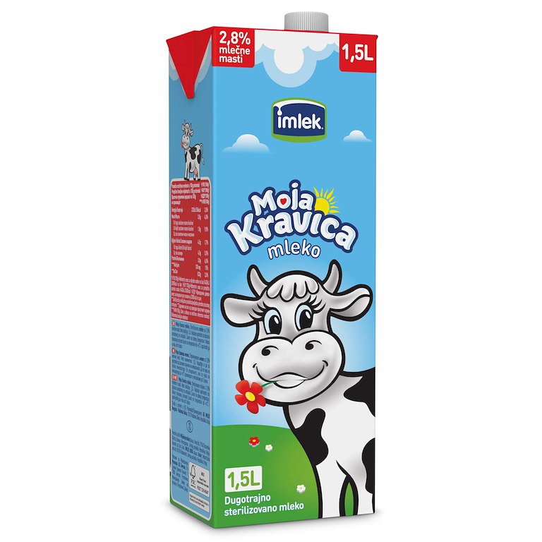 Moja kravica dugotrajno mleko 2.8% m.m 1.5l