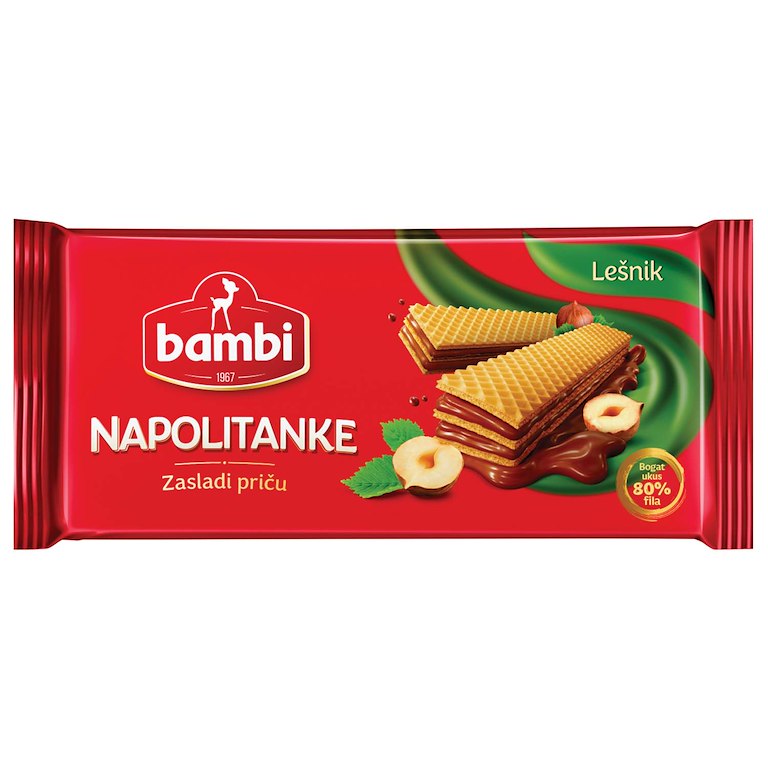 Bambi vafl lešnik 185g