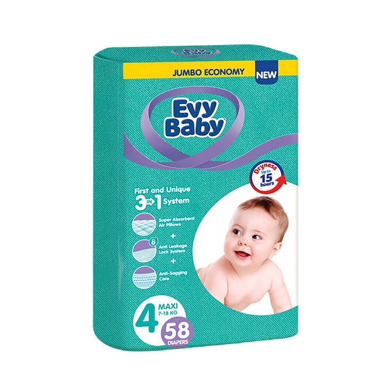 Evy baby pelene 4 jumbo maxi (8-18kg) 58/1