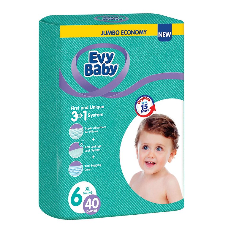 Evy baby pelene 6 jumbo xl (16+ kg) 40/1