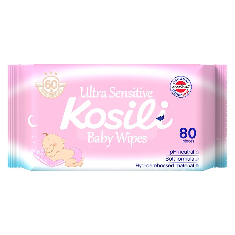 Kosili vlažne maramice baby roze 80/1