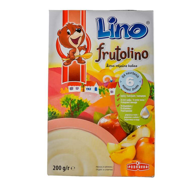 Lino frutolino žitno mlečna kašica 200g