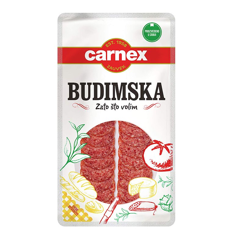 Carnex budimska kobasica slajs 100g