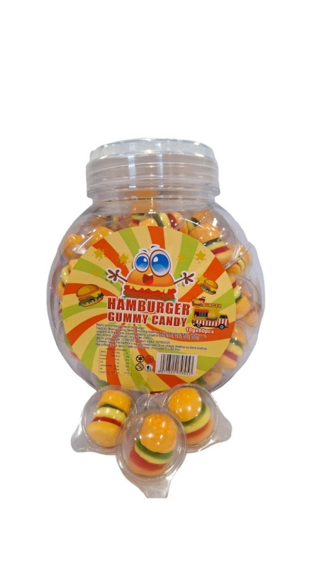 Hamburger gummy 10g pvc (60/1)