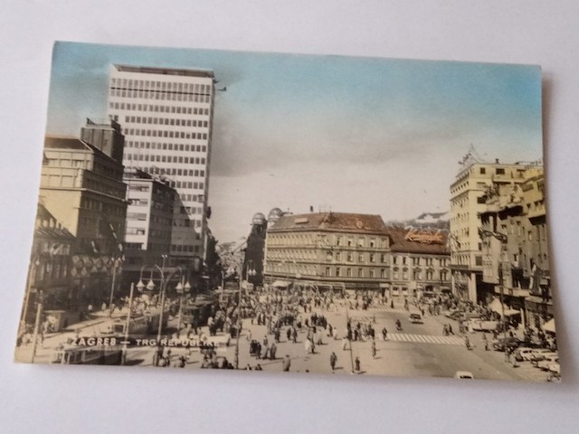 Zagreb - Trg Republike - Hrvatska - Putovala 1967.g