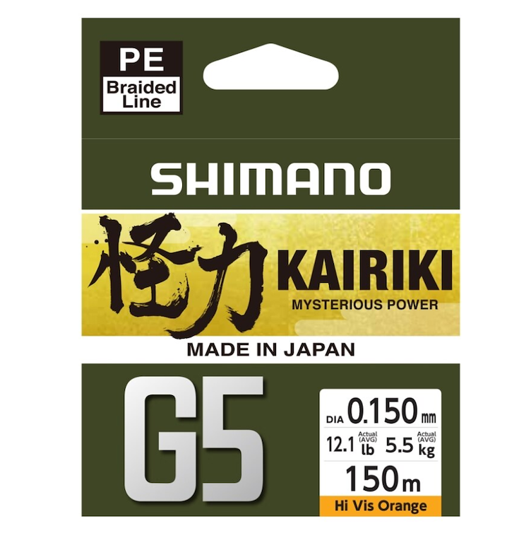 Shimano KAIRIKI G5 150m 0.15mm 5.5 ORANGE