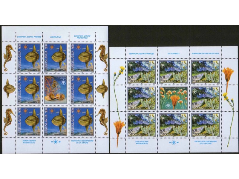 Jugoslavija 1998 Zaštita prirode tabačić čisto