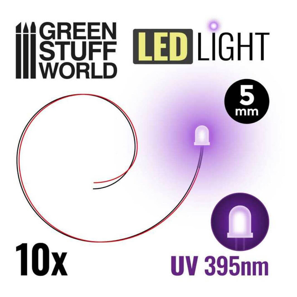 UV light DIP Leds 5mm (pack x10)