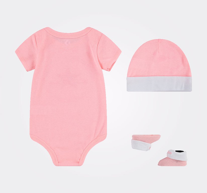 Converse Classic Chuck Patch Bodysuit, Hat, And Booties Set