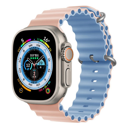 Moye smartwatch ocean strap 44/45/49mm pink sand/blue fog ( 055031 )