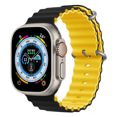 Moye smartwatch ocean strap 44/45/49mm black/yellow ( 055032 )