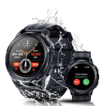 Oukitel BT10 smartwatch sport rugged 410mAh/Heart rate/SpO2/Accelerometer/Crni ( BT10 )