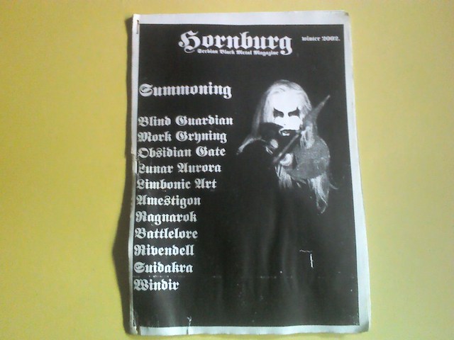 Fanzin  HORNBURG br. 1 (serbian black metal magazine)