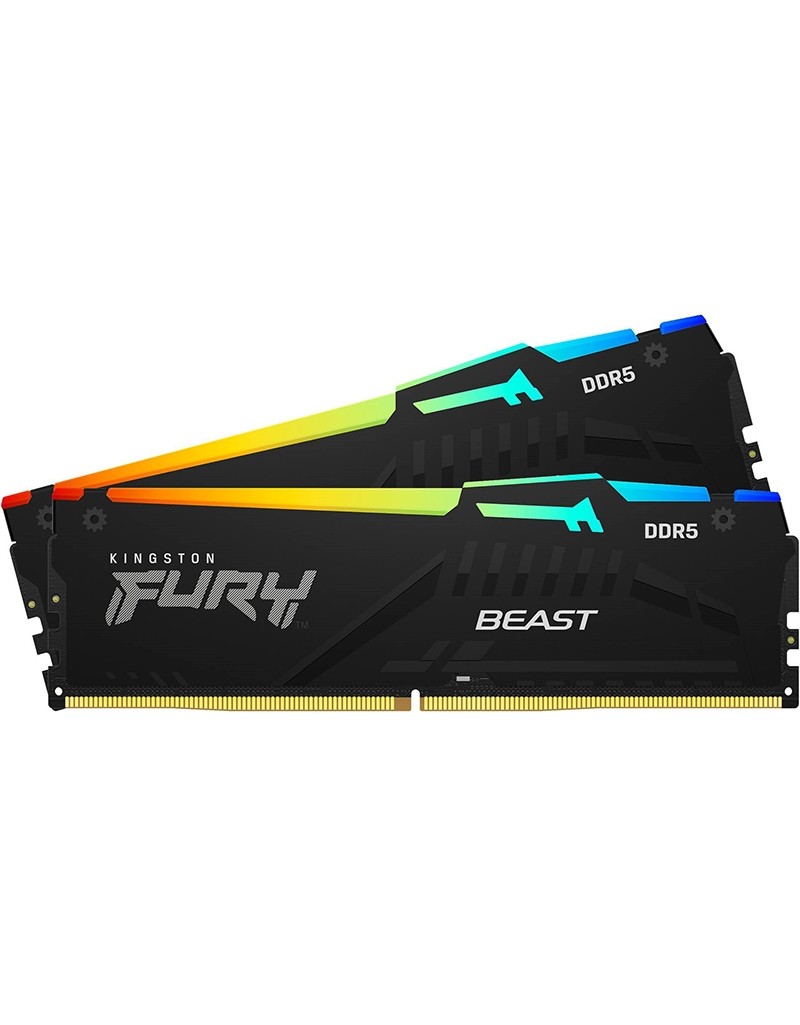 KINGSTON DIMM DDR5 32GB (2x16GB kit) 5600MT/s KF556C36BBEAK2-32 Fury Beast RGB EXPO