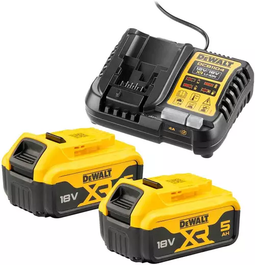 DeWalt DCB1104P2 Set punjač + baterija 2×5.0Ah, XR 18V