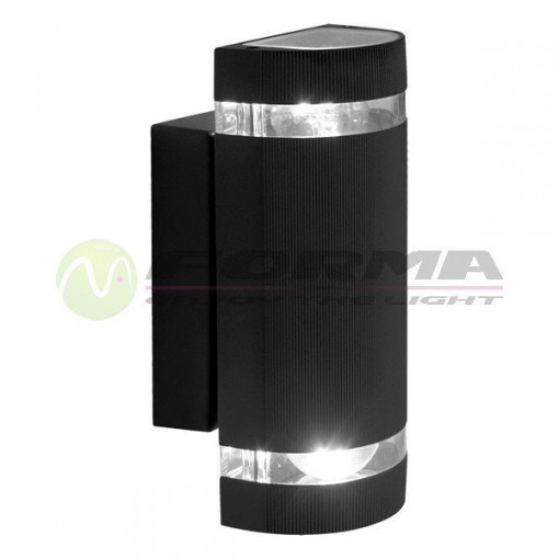 Spoljna zidna lampa S4604 BK metal staklo crna