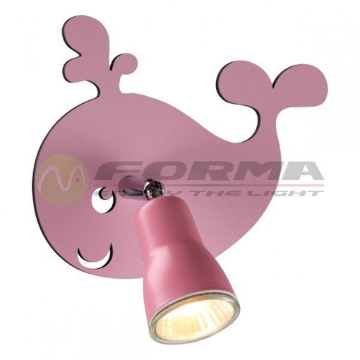 Dečija zidna lampa roze delfin